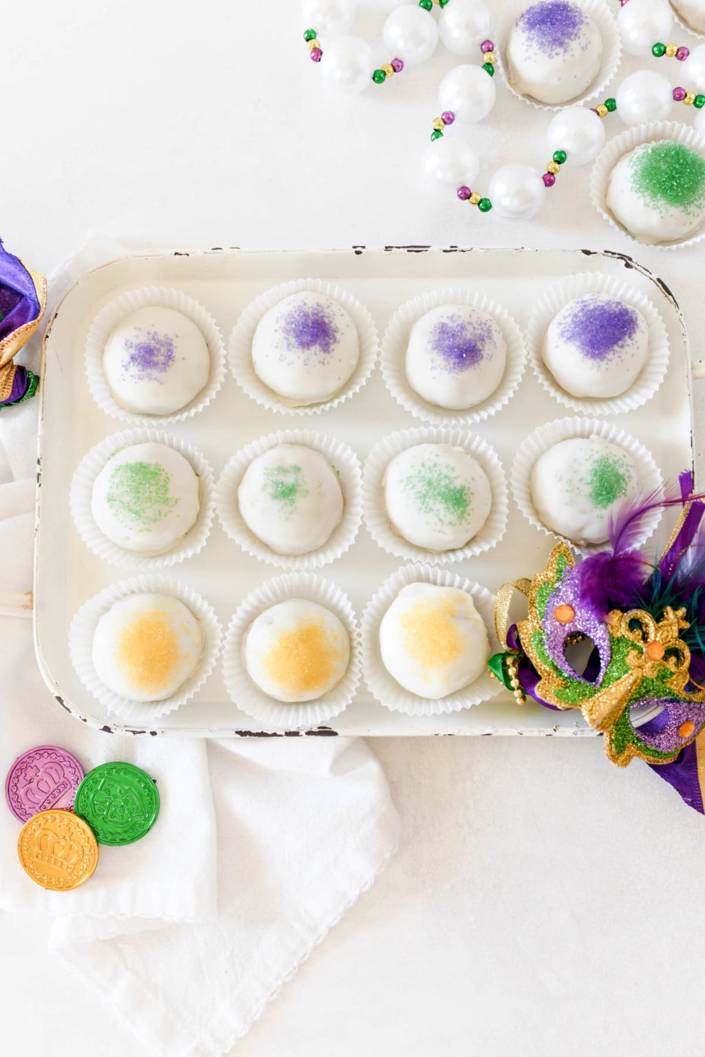 King Cake Oreo Truffles • Aimee's Pretty Palate